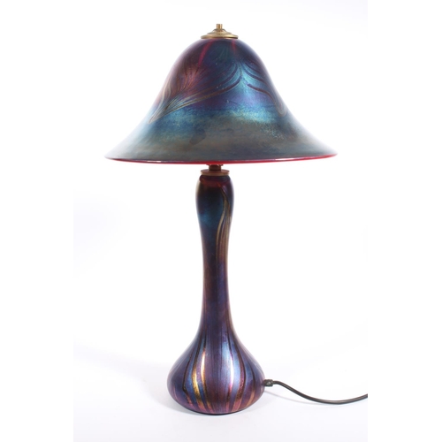 John Ditchfield of Glasform Ltd, a studio art glass table lamp of ...