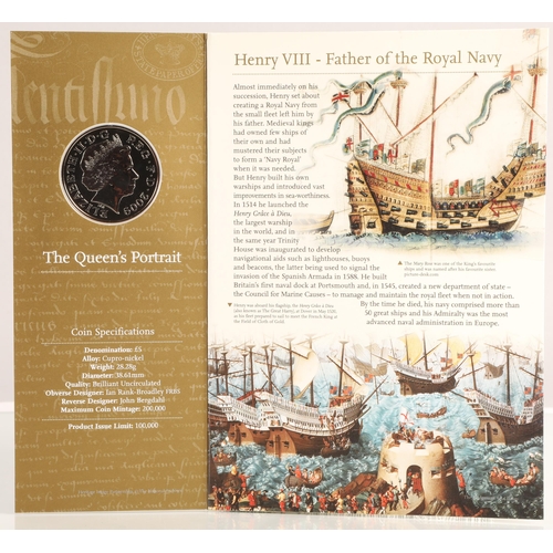 Henry VIII 2009 UK £5 brilliant uncirculated coin in Royal Mint ...