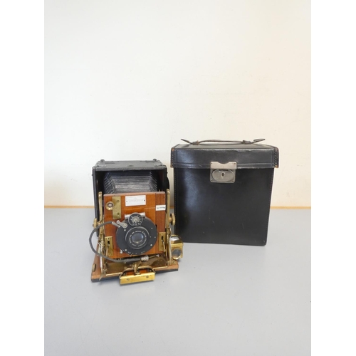 Sanderson Junior half plate folding camera, Sanderson Patent No. 21985 ...