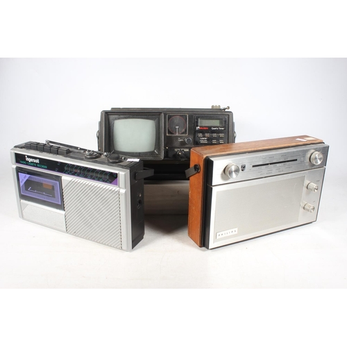 Phillips radio, a Bush TV/radio and an Ingersoll radio/cassette recorder.