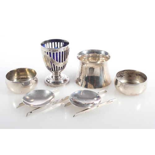 Pair of silver salt pots by Leslie Gordon Durbin, London 1971, a pair ...