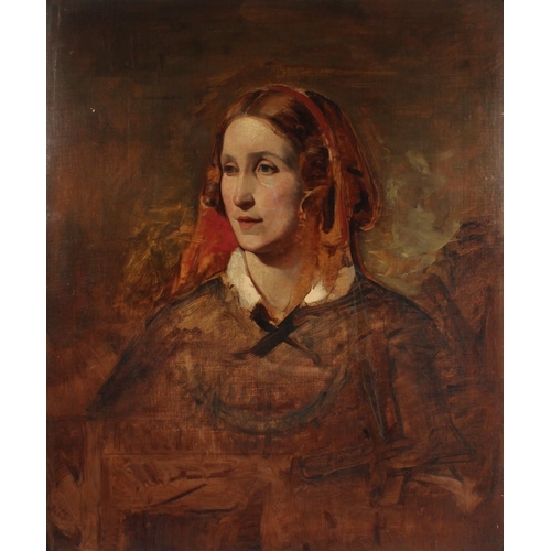 THOMAS DUNCAN RSA ARA (Scottish 1807-1845) Bust length portrait of a ...