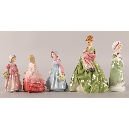 Four Royal Doulton figures, Ruth HN2798, Tinkle Bell HN1677, Wendy ...