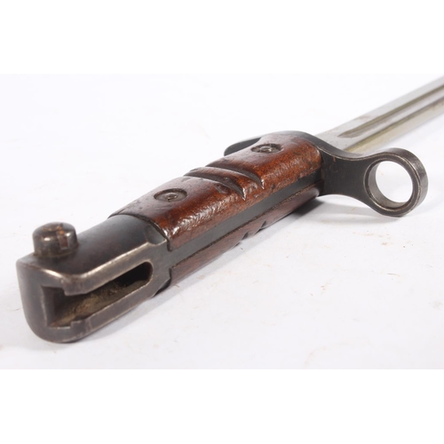 British 1913 pattern sword bayonet for the P14 rifle, the fullered ...