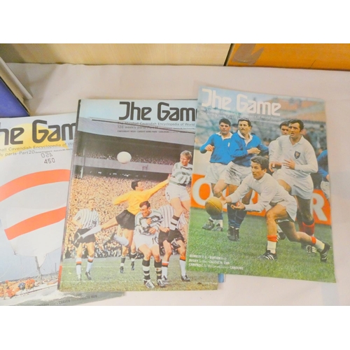 Box of football magazines 'The Game'.