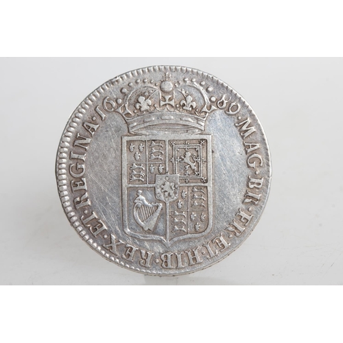 ENGLAND William and Mary (1689-1694) silver half crown 1690 PRIMO ...