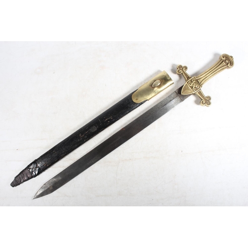 British 1856 pattern bandsman's sword of typical form with double-edged ...
