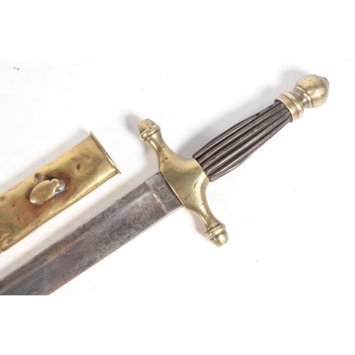 19th century German short sword, the ricasso stamped with beehive ...