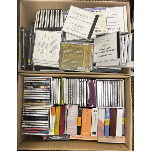 Extensive collection of classical music CD's (two boxes)