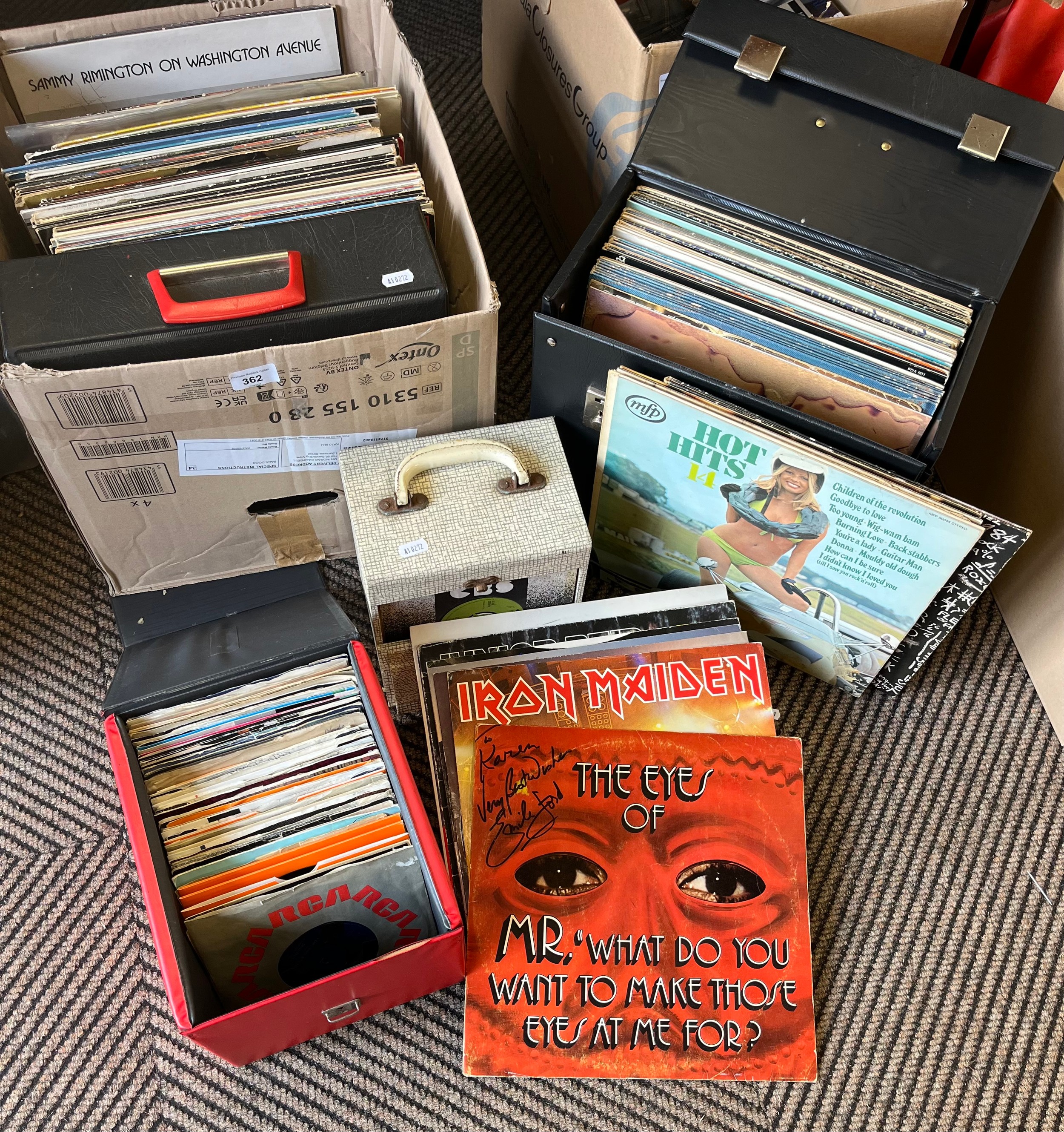 Collection of 7" and 12" vinyl records to include popular, compilations ...