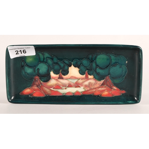 Moorcroft 'Mamoura' pattern rectangular dish, 9cm x 20cm