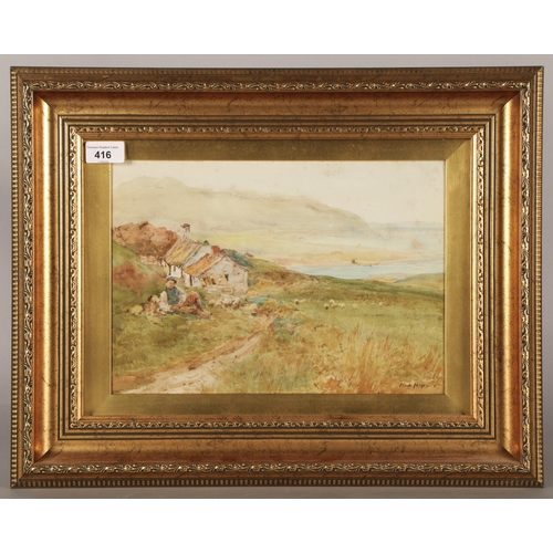 Claude Hayes"The Shepherd's Home"Signed, `Watercolour, 24cm x 33cm.