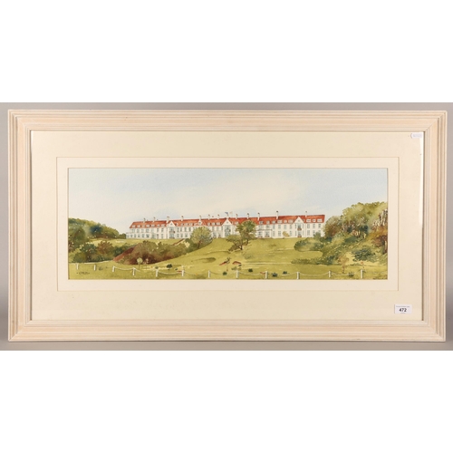 Jim Conlin, 'Turnberry Hotel', watercolour, 25cm x 72cm