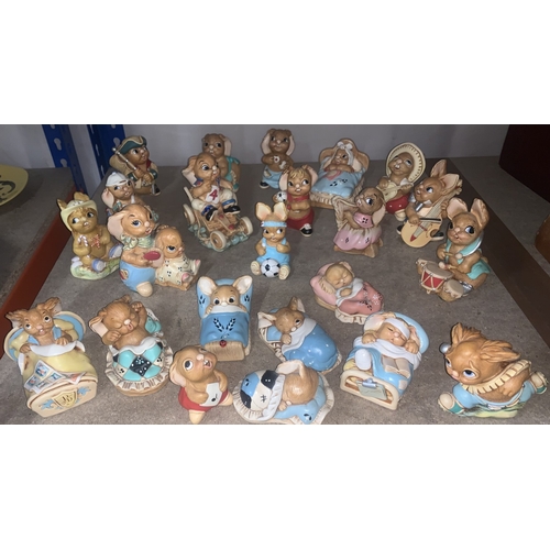 Pendelfin Rabbits to include Megan the Harp, Blazer, Snuggles, Prince ...