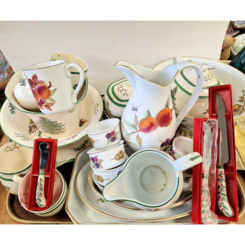Collection of Spode Christmas Tree pattern ceramics and Royal Worcester ...