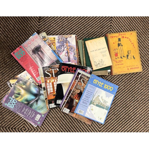 Collection of various books to include Style 1900 antique and interior ...