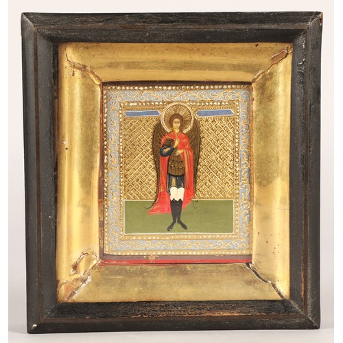Eastern Orthodox gilded icon depicting St Michael, circa mid 20th ...