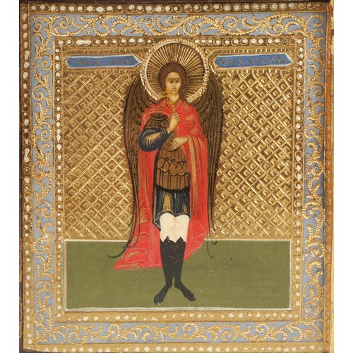 Eastern Orthodox gilded icon depicting St Michael, circa mid 20th ...