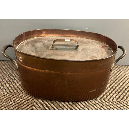 Large copper fish kettle.