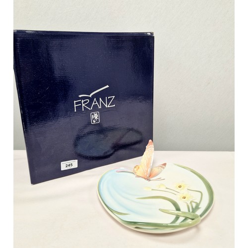 Frans Porcelain butterfly dish, boxed.