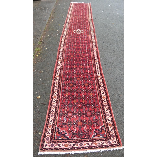 Persian Hosseinabad hand-knotted hall runner (North-West Iran) with all ...