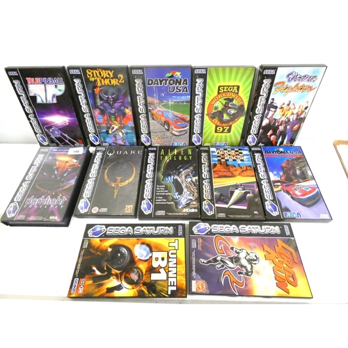Twelve vintage Sega Saturn games including Alien, Virtual Fighter and ...