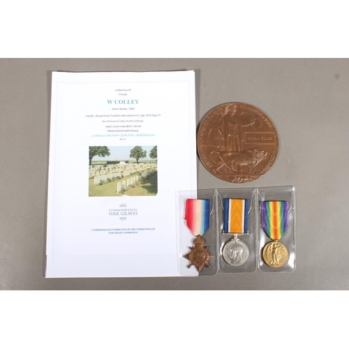 Medals of 19408 Private William Colley of the 2nd Battalion Royal Scots ...