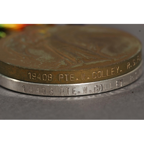 Medals of 19408 Private William Colley of the 2nd Battalion Royal Scots ...