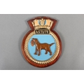 HMS Astute cold painted cast metal submarine crest badge mounted on ...