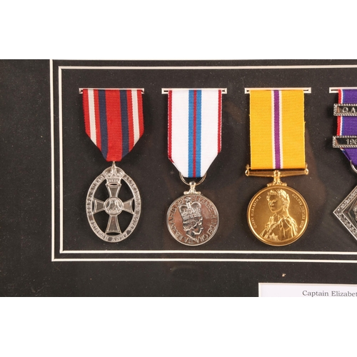 Set of seven medals mounted in frame, awarded to 474514 Captain ...