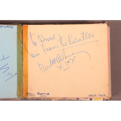 Autograph book containing 1960's artists to include Paul McCartney ...
