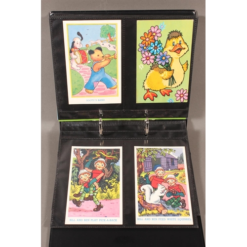 Postcard album containing postcard prints of Mable Lucie Atwell, Bill ...