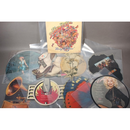 Group of picture disc cut out vinyl's to include Toto Rosanna, John ...