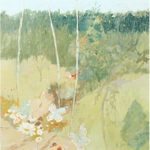 BRENDA LENAGHAN DA RSW (Scottish 1941-2020) *ARR* Butterfly Garden Oil ...