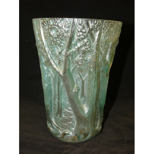 Josef Inwald (Austrian)'Dans le Foret' Art Deco-style frosted green ...