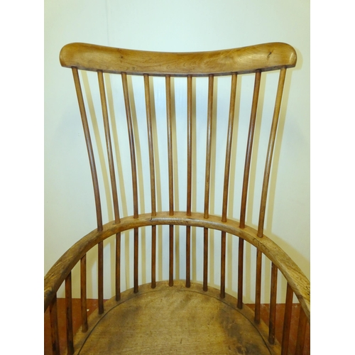 Scottish vernacular ash and elm high comb-back Darvel chair, 19th ...