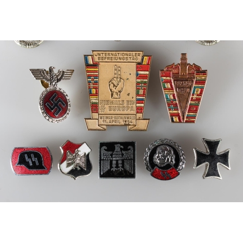 20th century Nazi German badges and insignia to include two parteiadler ...