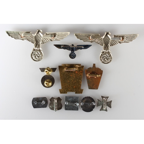 20th century Nazi German badges and insignia to include two parteiadler ...