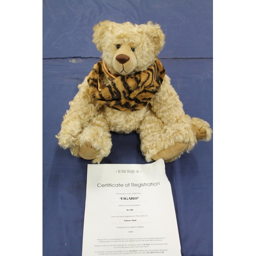 Bo Bear Designs UK Figaro bear, limited edition number 86 of 100, with ...