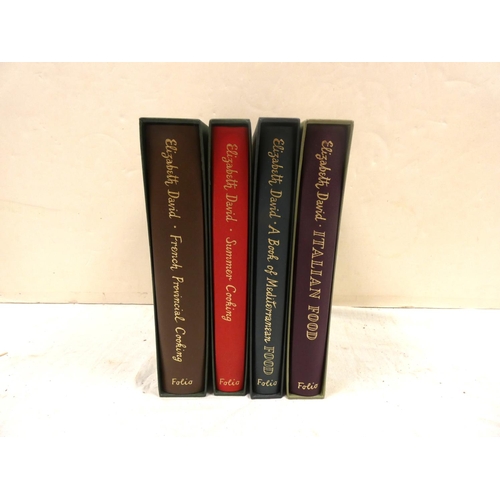 FOLIO SOCIETY. Elizabeth David. 4 works in slip cases.