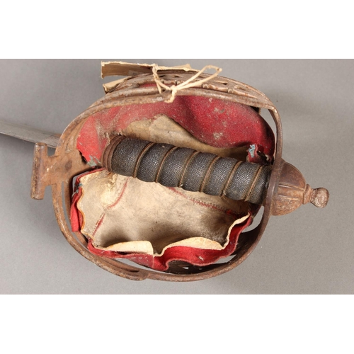 19th century Scottish officer's basket hilted Claymore style broadsword ...