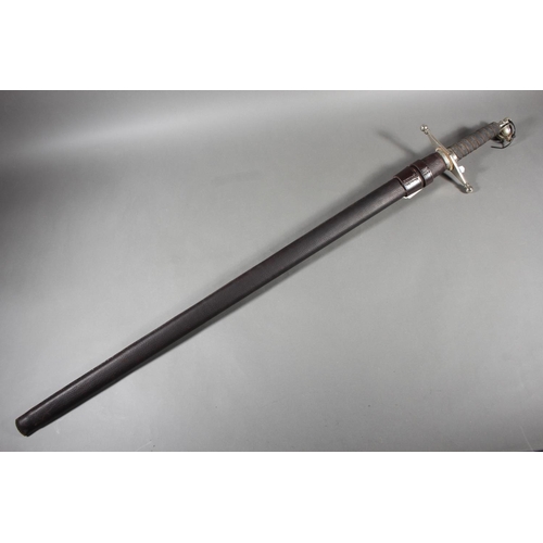 Early 20th century Scottish broadsword having etched fullered blade ...