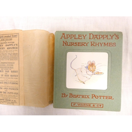 POTTER BEATRIX. Appley Dapply's Nursery Rhymes. Col. illus. in good ...
