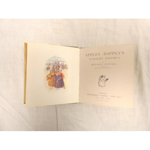 POTTER BEATRIX. Appley Dapply's Nursery Rhymes. Col. illus. in good ...