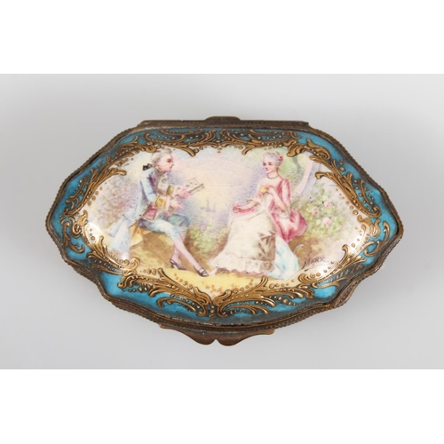 French Sevres style porcelain trinket/snuff box.