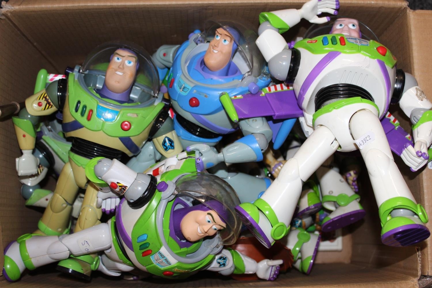 Buzz Lightyear from Toy Story action figures.