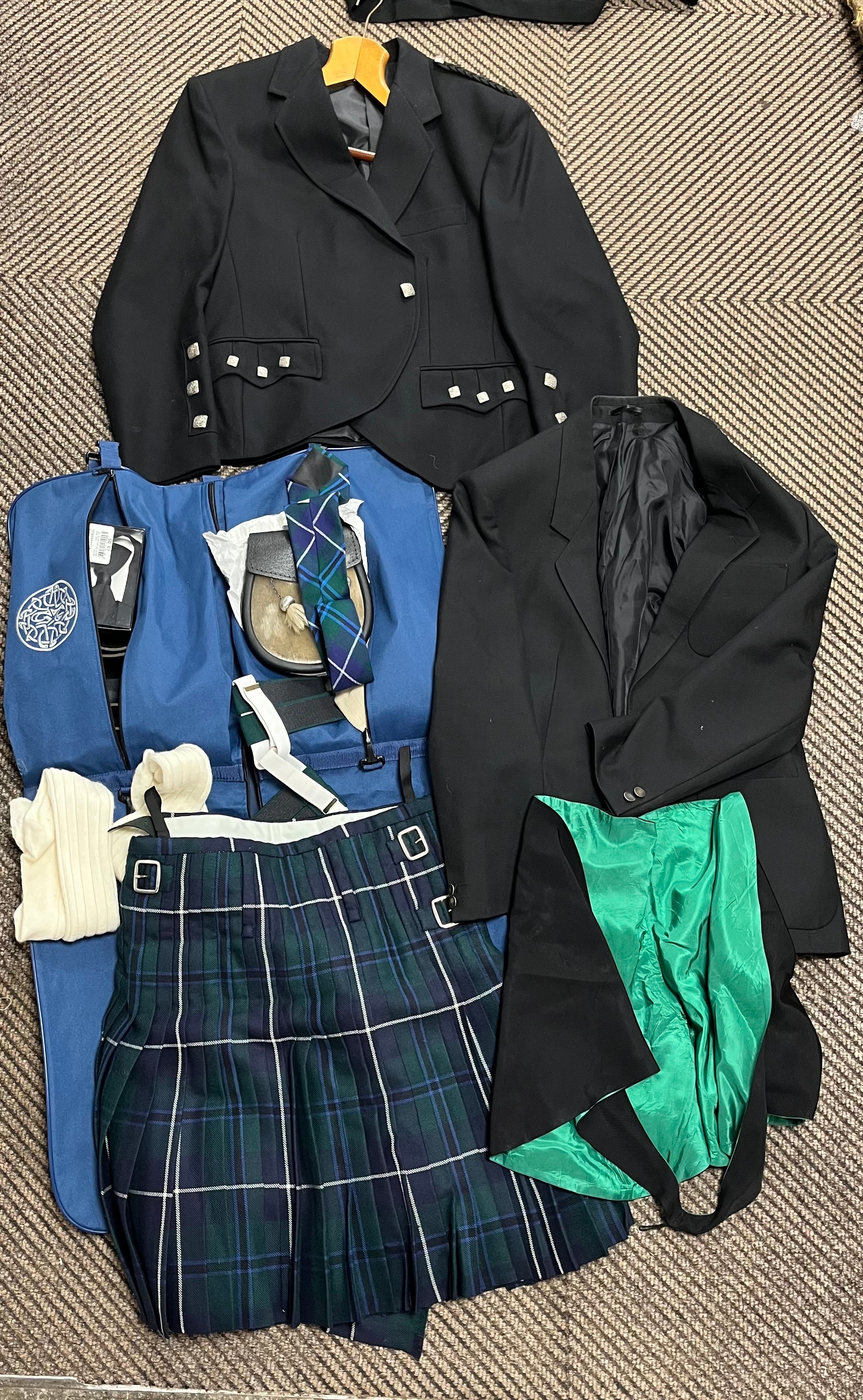 21st Century Kilts Scottish tartan kilt, with two suits jackets ...