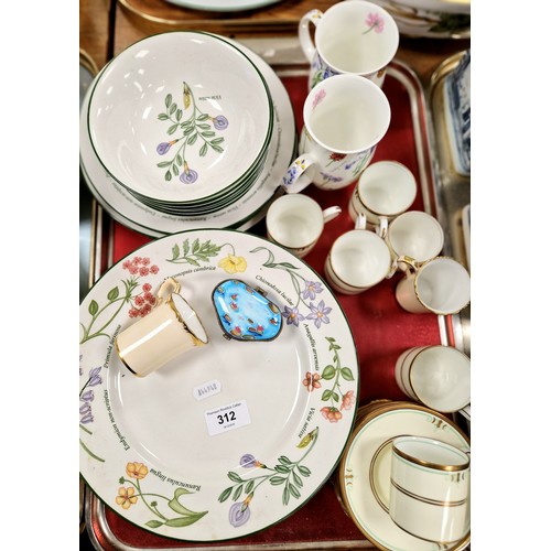 Wedgwood coffee set, with floral patterned dinner service.