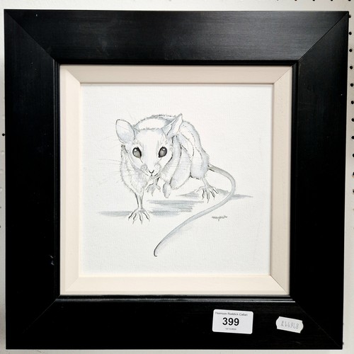 Heather Stuart, 'The Mouse', acrylic on board, 19cm x 19cm.
