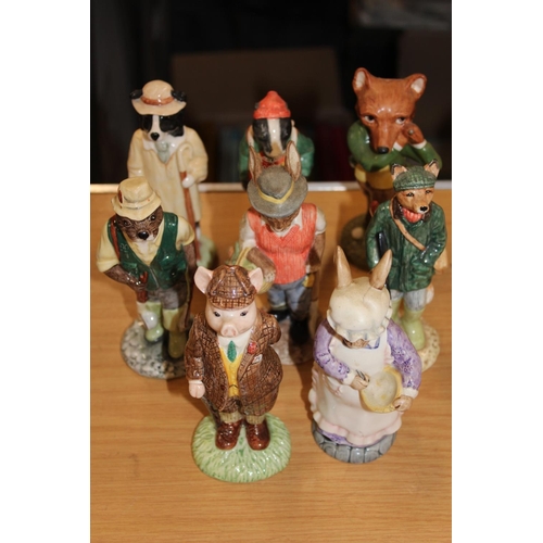 Beswick character figures to include Gentleman Pig, Fisherman Otter ...